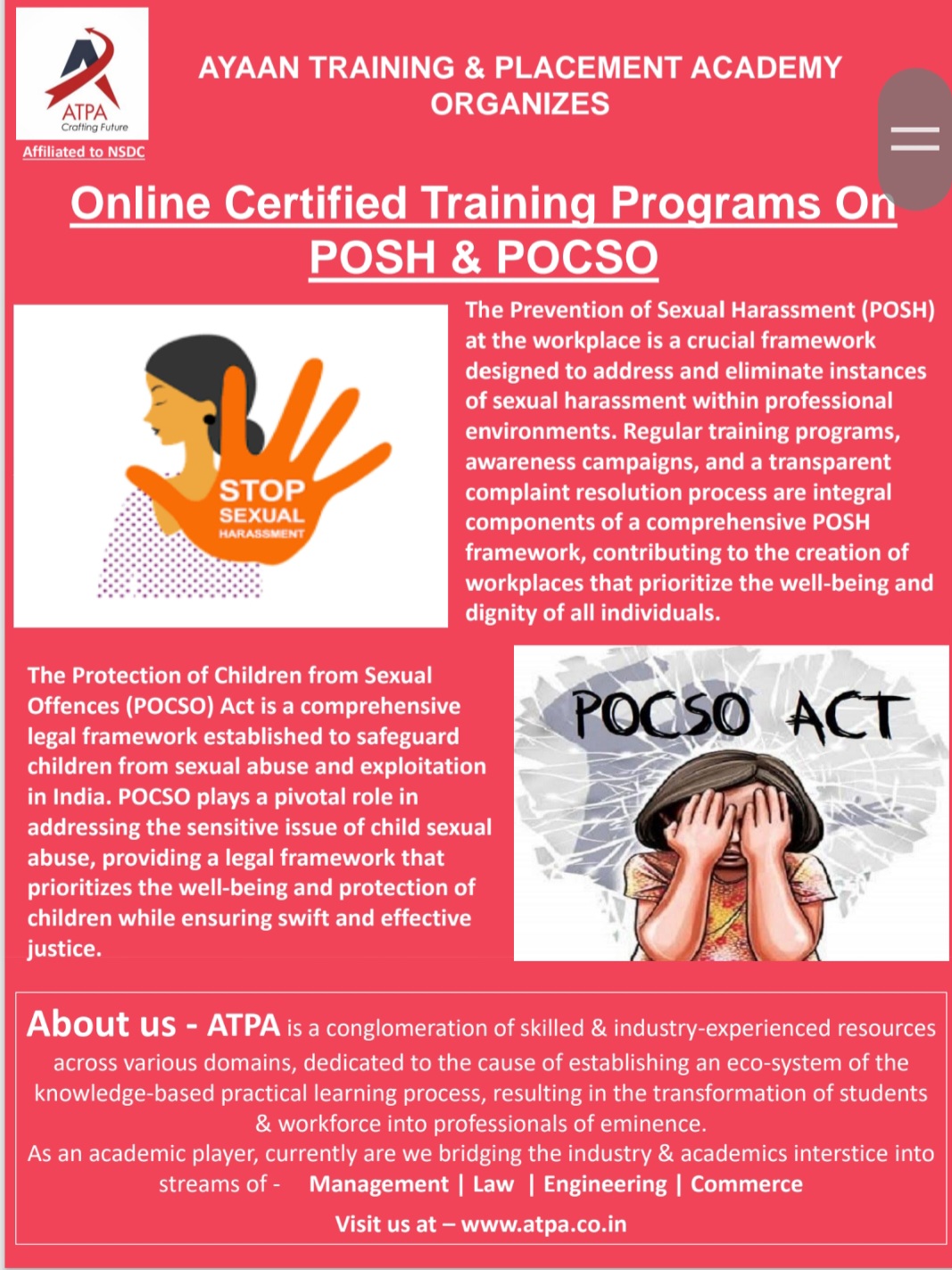 Corporate Trainings - ATPA
